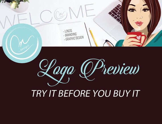 Premade Logo Preview Try It Before You Buy It Add-on | Etsy