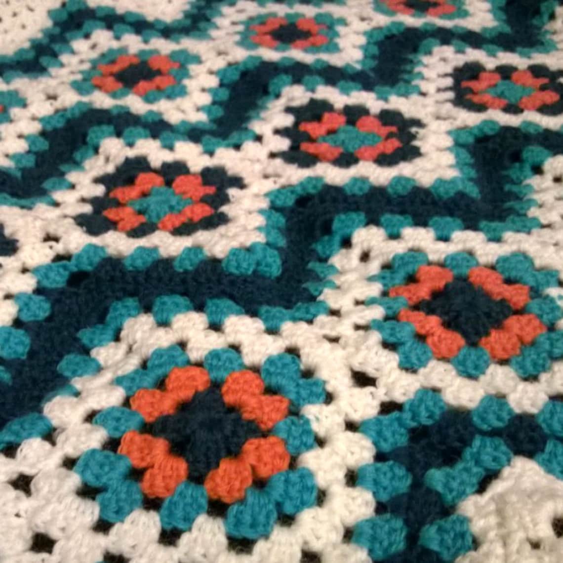 CROCHET PATTERN: Diagonal Granny Square Baby Blanket - Etsy