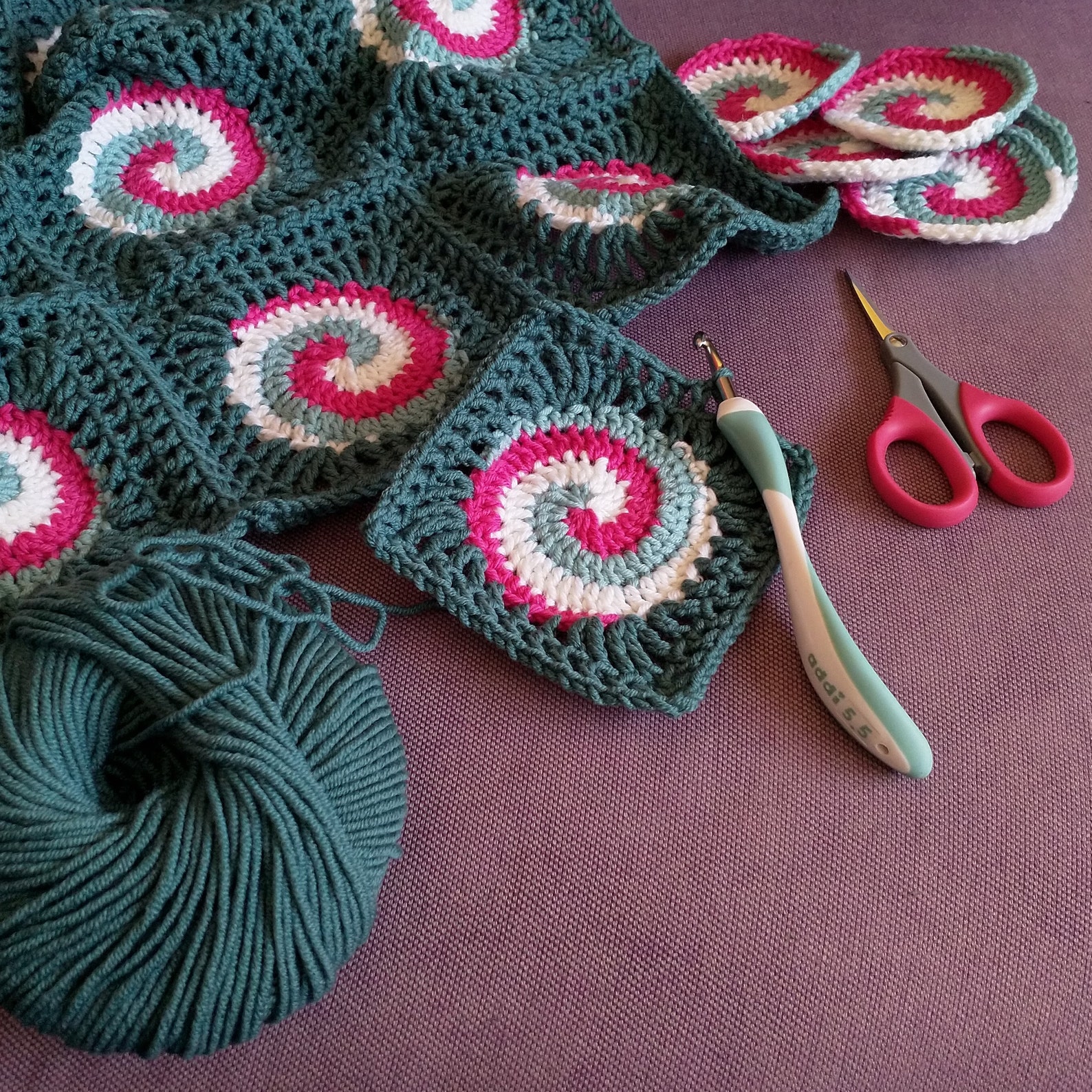 CROCHET PATTERN and CHART: Swirl-3 Baby Blanket - Etsy