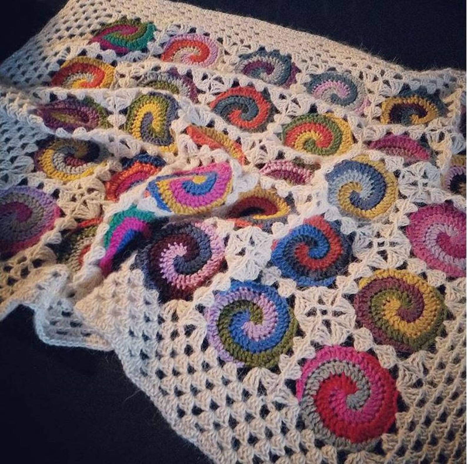 CROCHET PATTERN and CHART: Swirl-3 Baby Blanket - Etsy