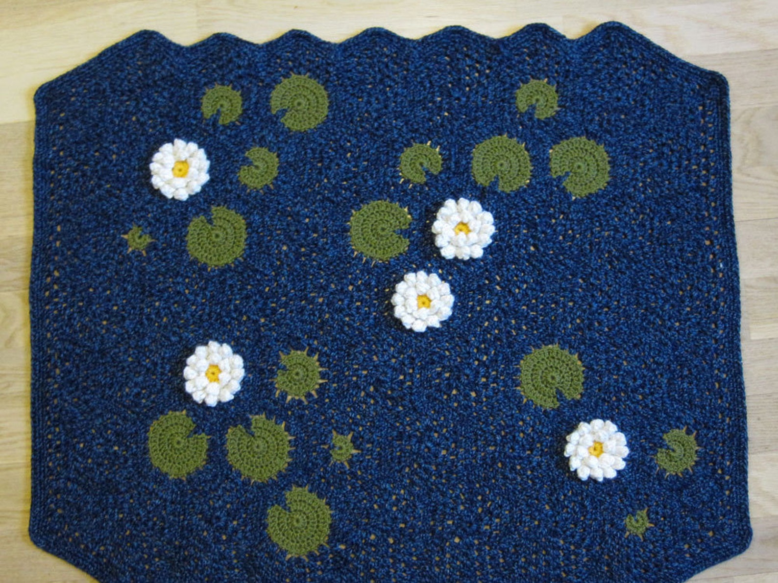 CROCHET PATTERN: Water Lily Pond Baby Blanket - Etsy