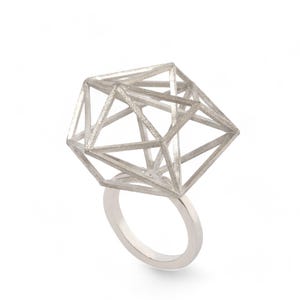 Modern Geometric Jewelry Futuristic Statement Ring Bold Handmade ...