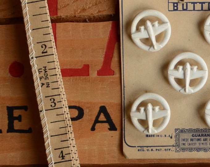 Airplane Buttons Vintage Buttons on Original Card 1940s - Etsy