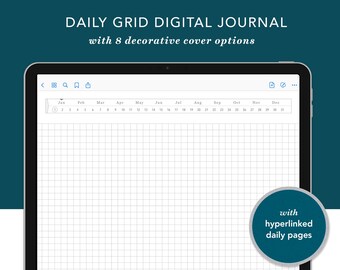 Daily Dated Lined Digital Journal Goodnotes Journal | Etsy