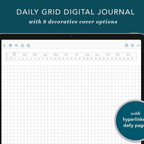 Daily Dated Dot Grid Digital Journal Bullet Journal - Etsy