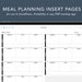 Meal Planning Insert Pages for Digital Planning digital | Etsy