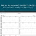 Meal Planning Insert Pages for Digital Planning Digital | Etsy