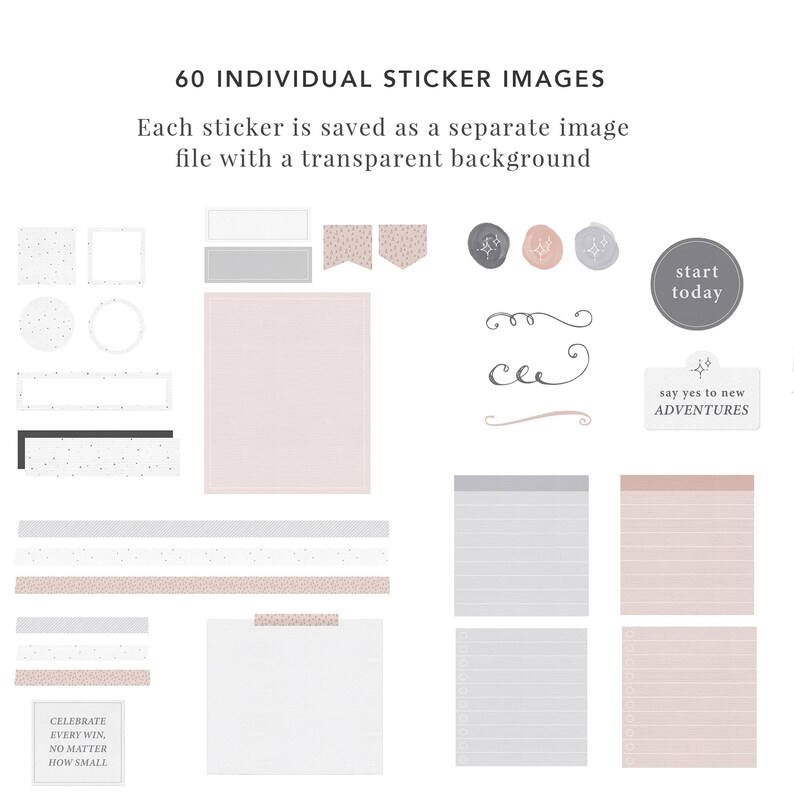 Digital Planning Sticker Set With Digital Sticker Book - Sparkle ...