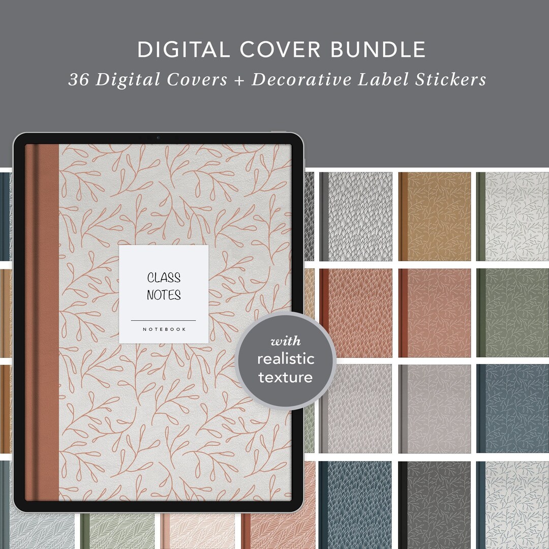 Digital Cover Bundle: Foliage | Digital Cover, Goodnotes Cover, Digital ...