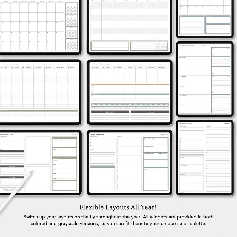 Ultimate 2026 Digital Planner With Colored Tabs - Goodnotes Planner ...