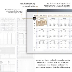 2025 E-ink Planner Digital Planner Template for Use on Supernote, Boox ...