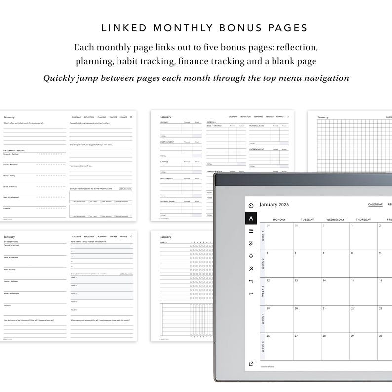 2026 E-ink Planner - the Ultimate Digital Goal Planner! | Digital ...