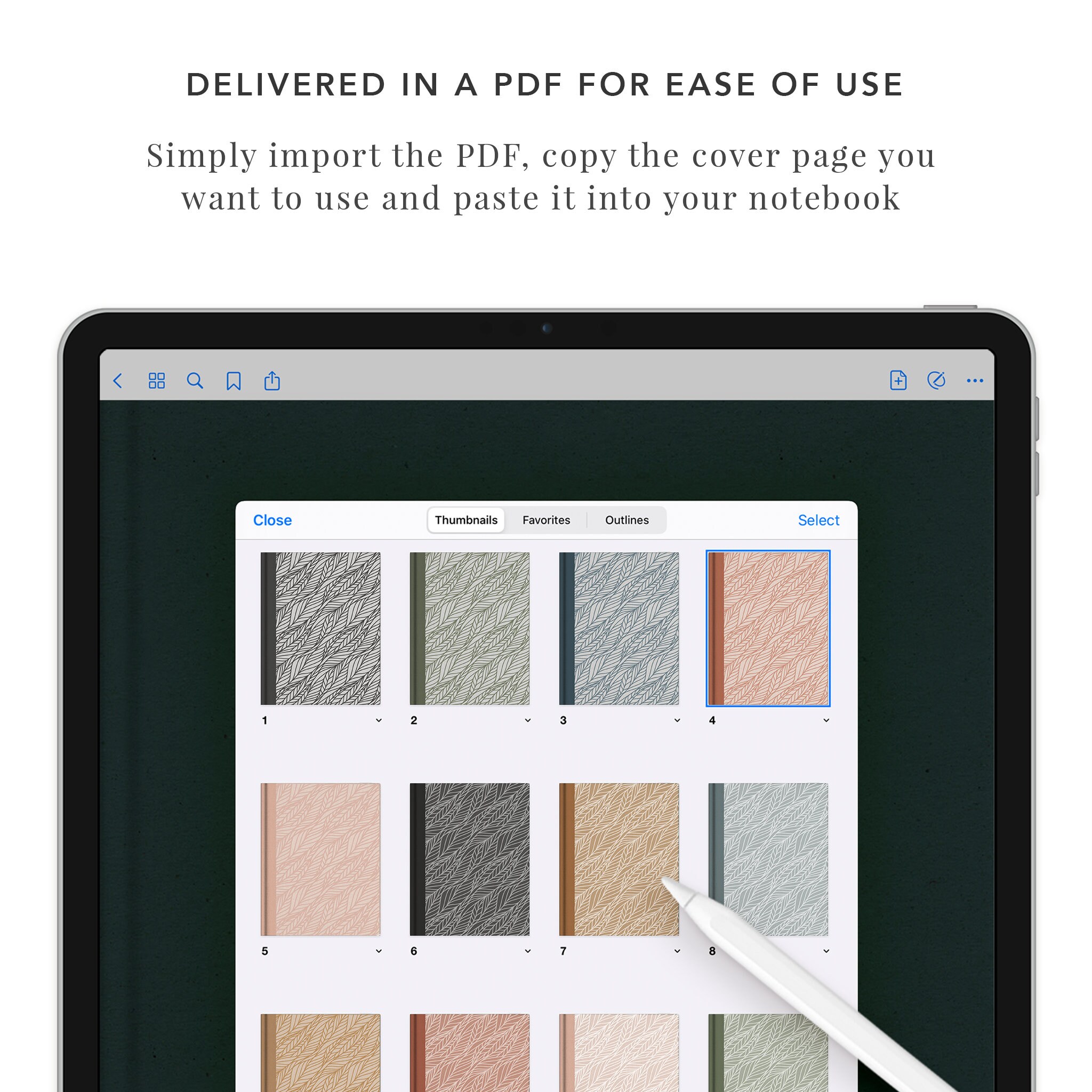 Digital Cover Bundle: Foliage | Digital Cover, Goodnotes Cover, Digital ...