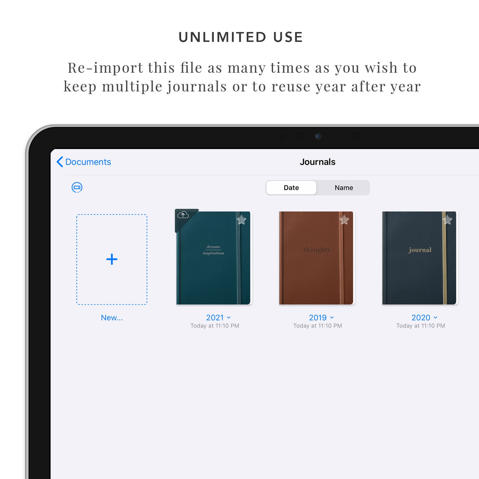 Daily Dated Blank Digital Journal GoodNotes Journal | Etsy