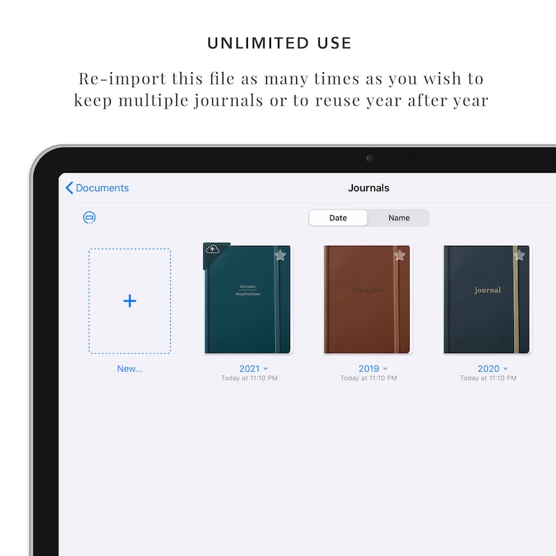 Daily Dated Blank Digital Journal GoodNotes Journal | Etsy