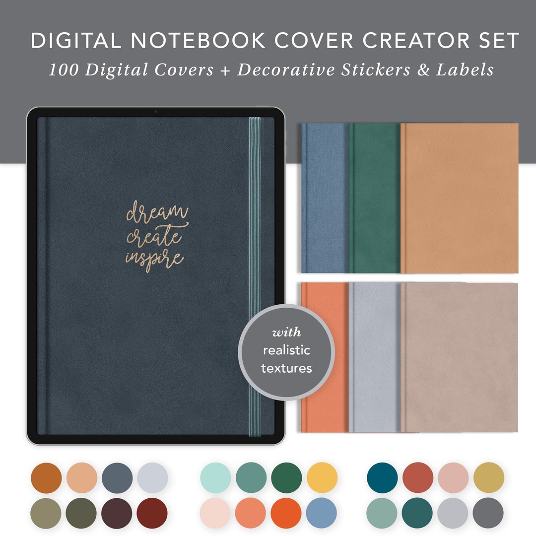 Digital Notebook Covers Creator Bundle | Digital Planner Goodnotes ...