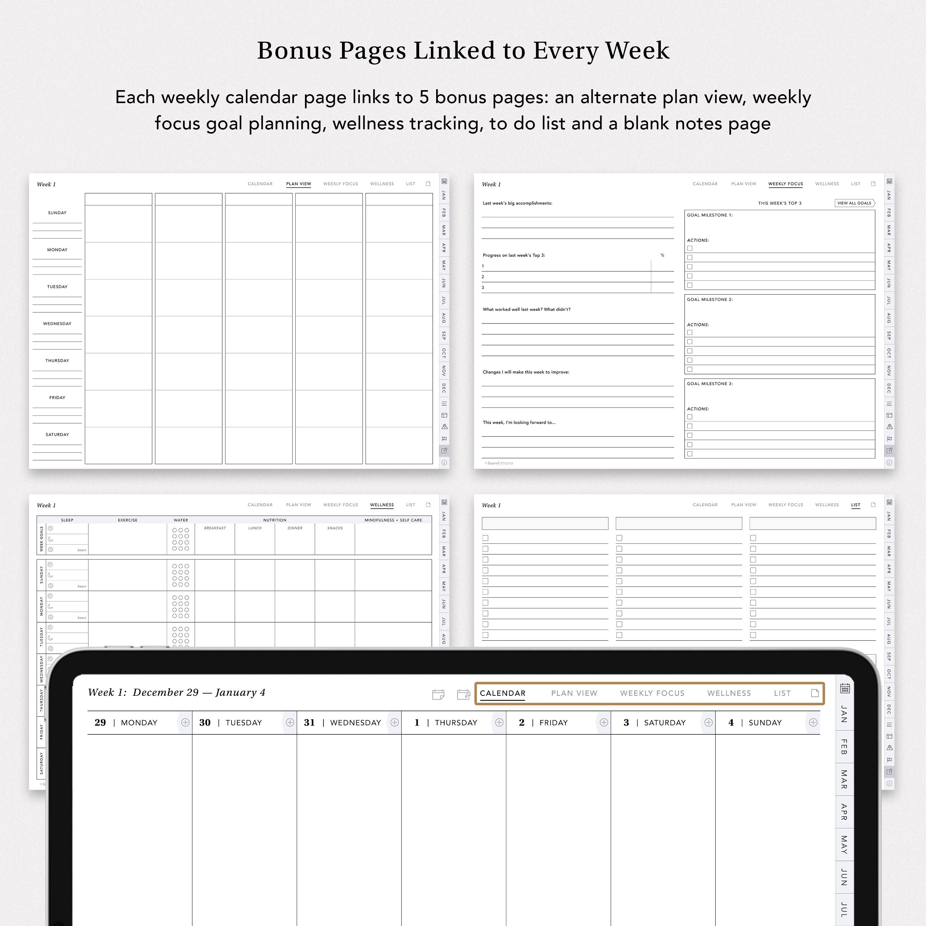 Ultimate 2026 Digital Planner With Calendar Scheduling Links - Goal ...