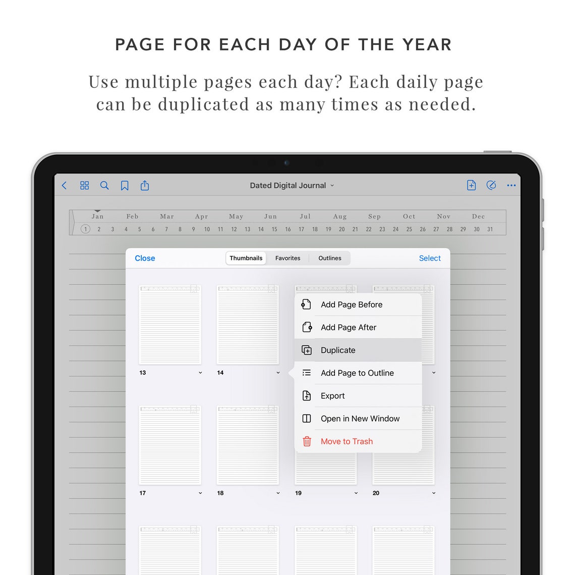 Daily Dated Blank Digital Journal GoodNotes Journal | Etsy
