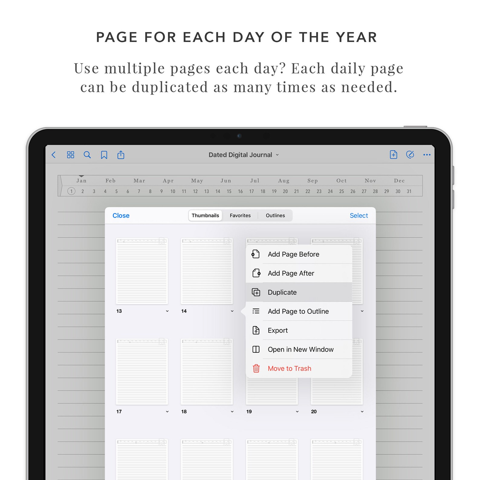 Daily Dated Blank Digital Journal GoodNotes Journal | Etsy