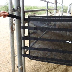 HORSE STALL GUARDS Black Open Mesh 24 Tall Hook Loop Closure Corner D ...