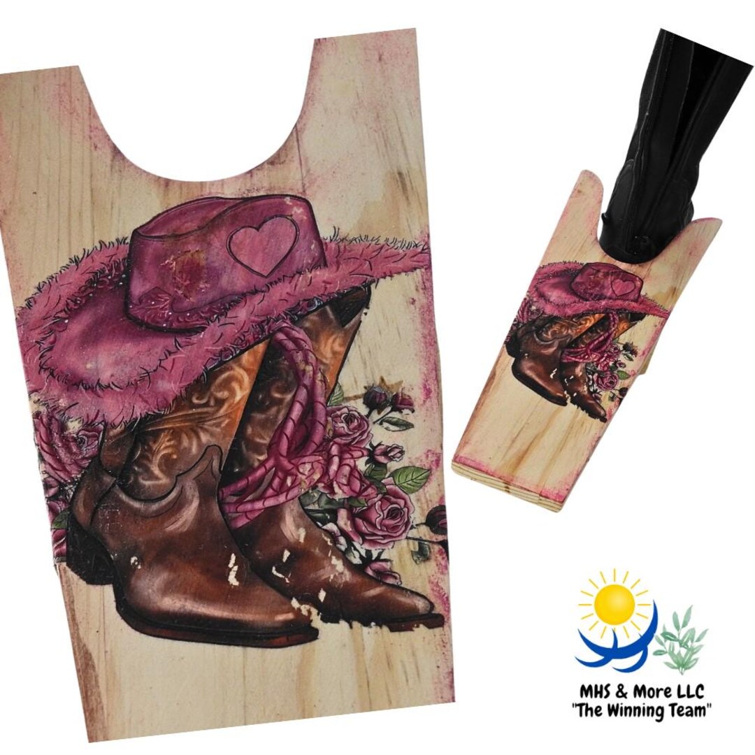 BOOTJACK COWGIRL JACK Boot Wooden Gift Boot Jack Bootjack for Gifts Rustic Boot Jack Bootjacks ...