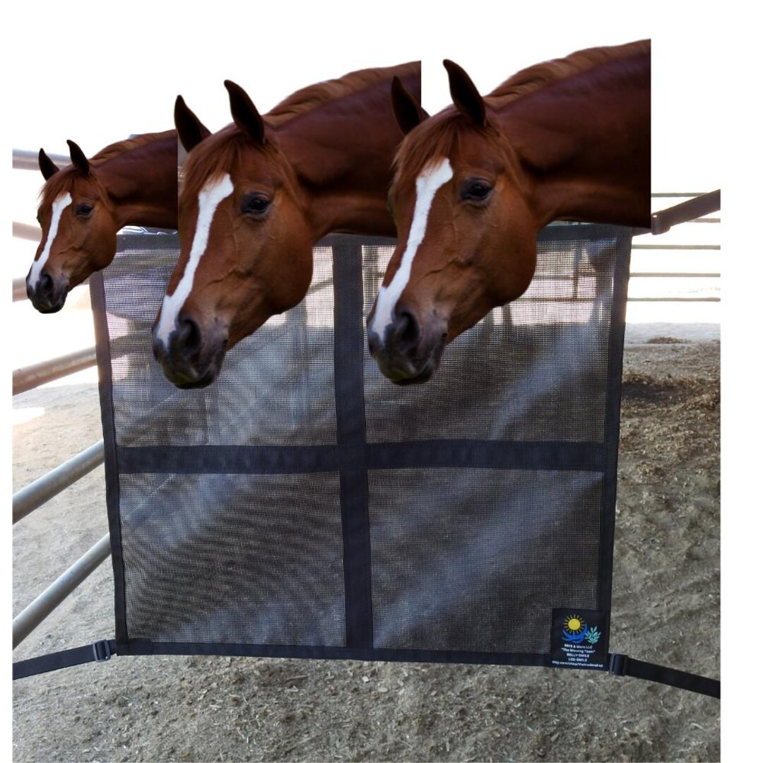 HORSE STALL GUARD Adjustable Straps Stall Guards for Horses Swivel ...