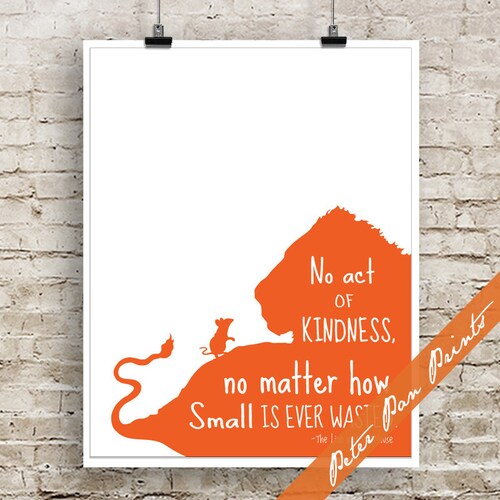 No Act of Kindness No Matter How Small is Ever Wasted B - Etsy