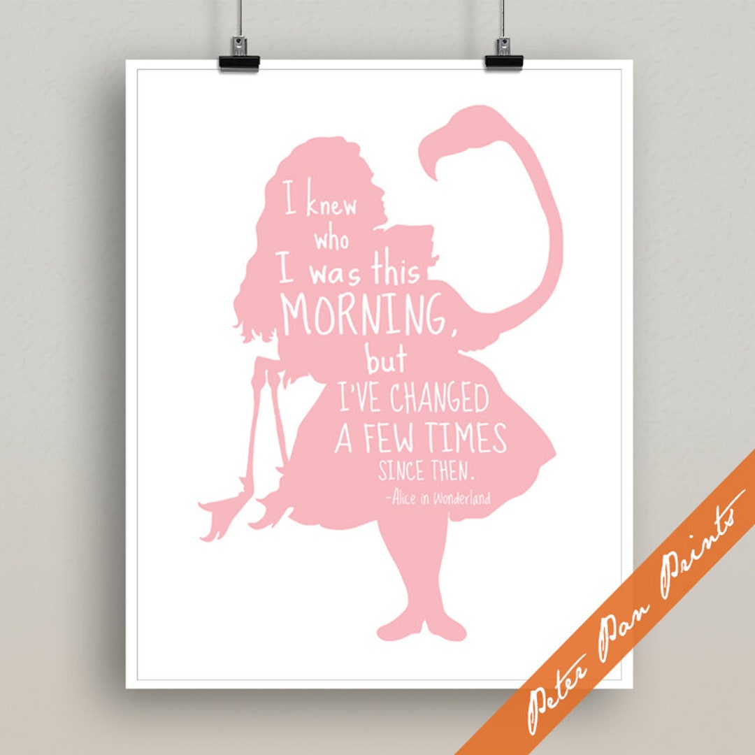 Alice in Wonderland Art Print Unframed I Knew Who I Was This Morning ...