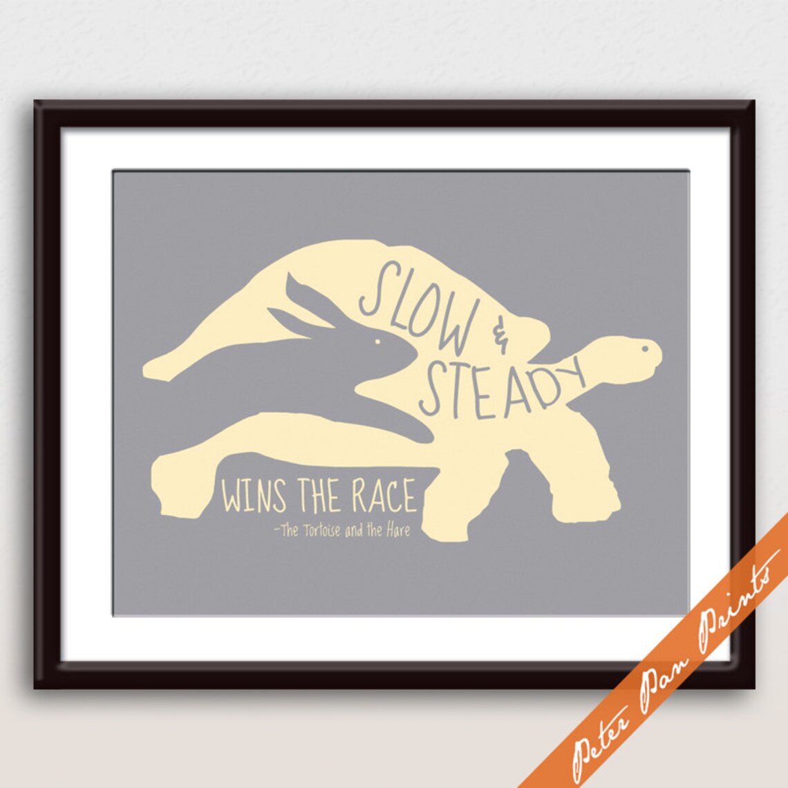 Slow and Steady Wins the Race B the Tortoise and the Hare - Etsy
