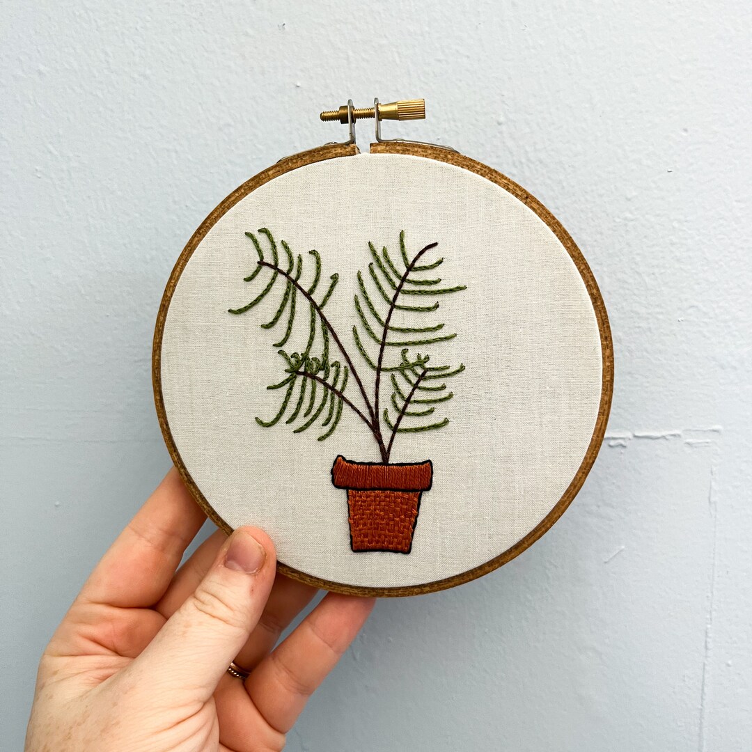 Palm Tree Hand Embroidery Kit, Needlepoint Project, DIY Gift, Modern ...