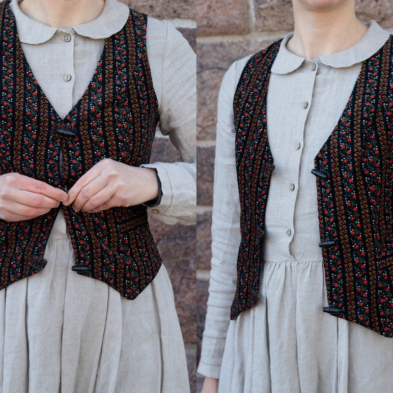 Floral Vest - Etsy