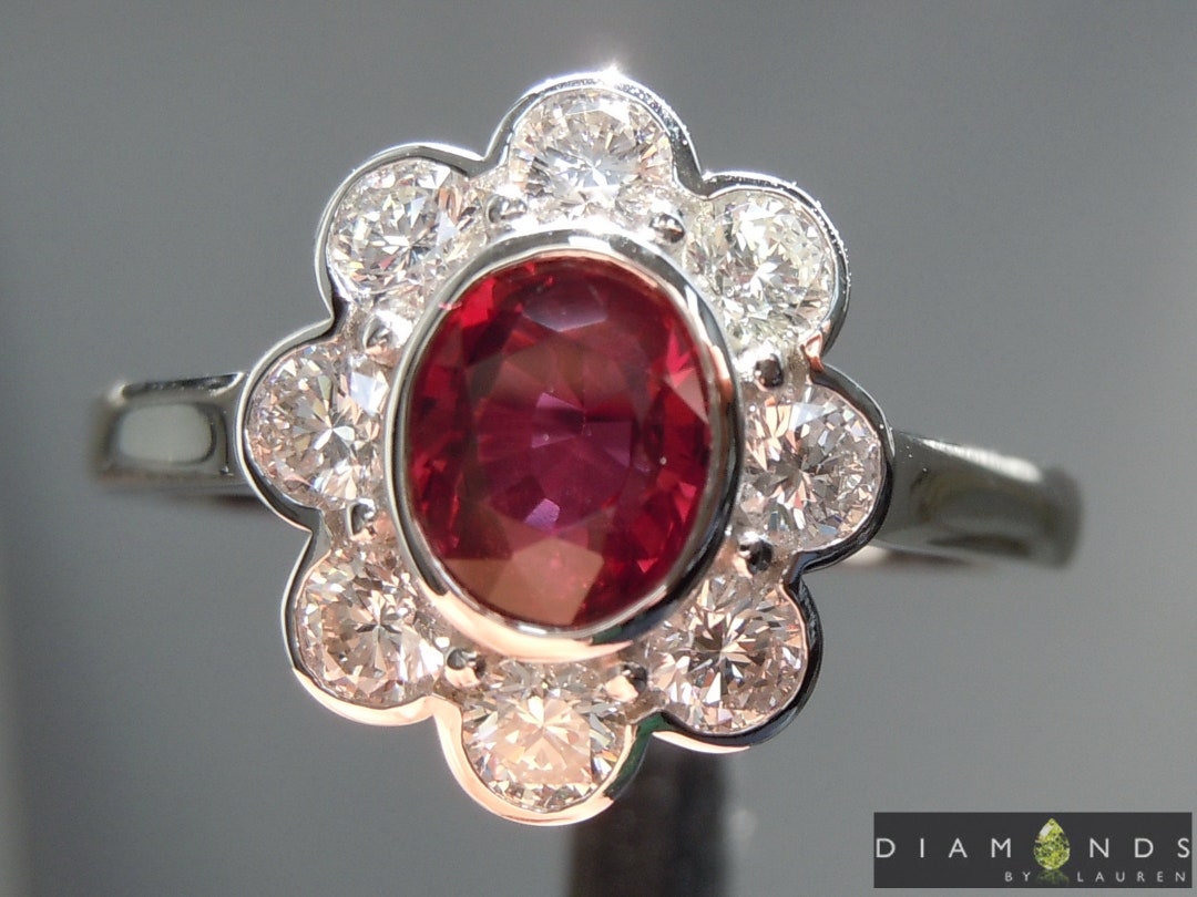1.02ct Oval Shape Ruby Ring R10333 - Etsy