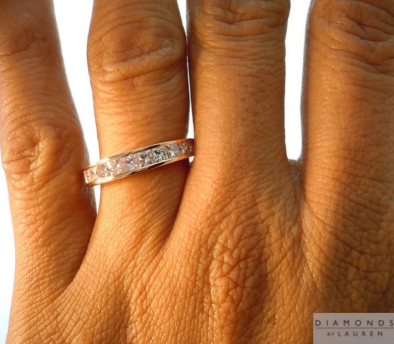 1.18ctw Pink Princess Cut Diamond Ring R4877 - Etsy