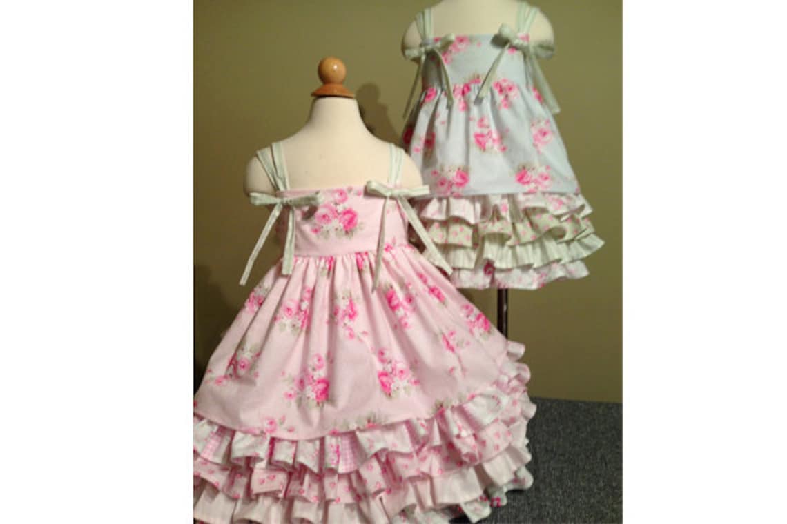 Party Princess Dress 2 Versions PDF Sewing Pattern and Tutorial, Sizes ...