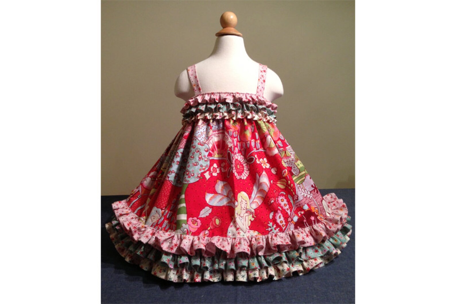 Triple Ruffle Twirly Dress, PFD Sewing Pattern and Tutorial for Girl Sz ...