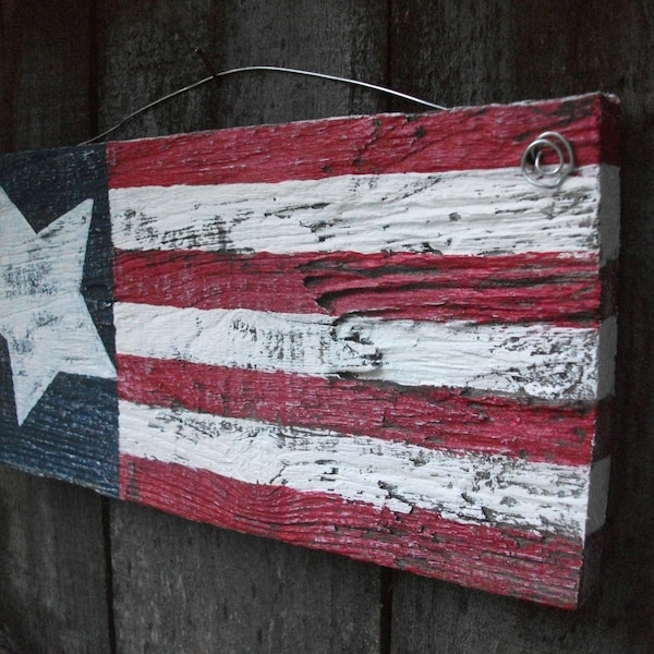Rustic American Flag - Etsy