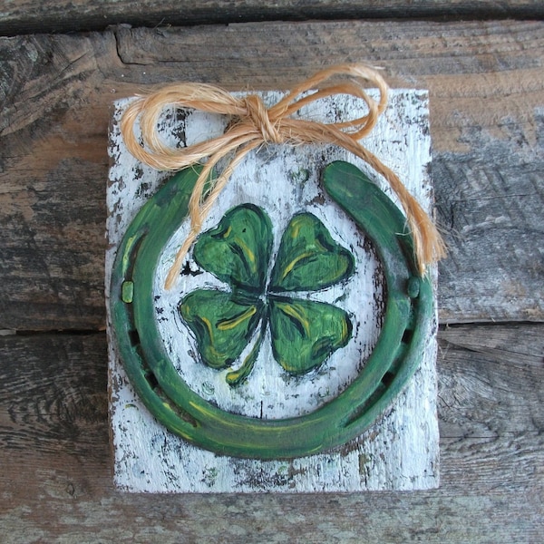 Horseshoe and Clover - Etsy