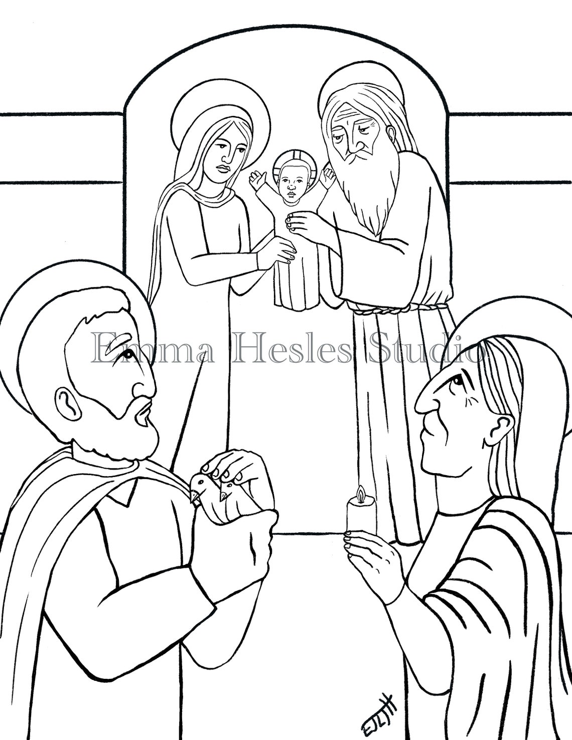 The Joyful Mysteries of the Rosary Coloring Pages - Etsy