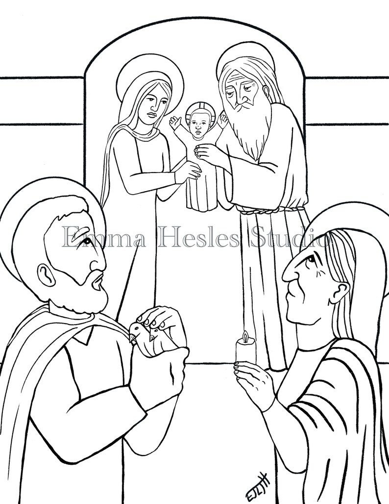 The Joyful Mysteries of the Rosary Coloring Pages - Etsy