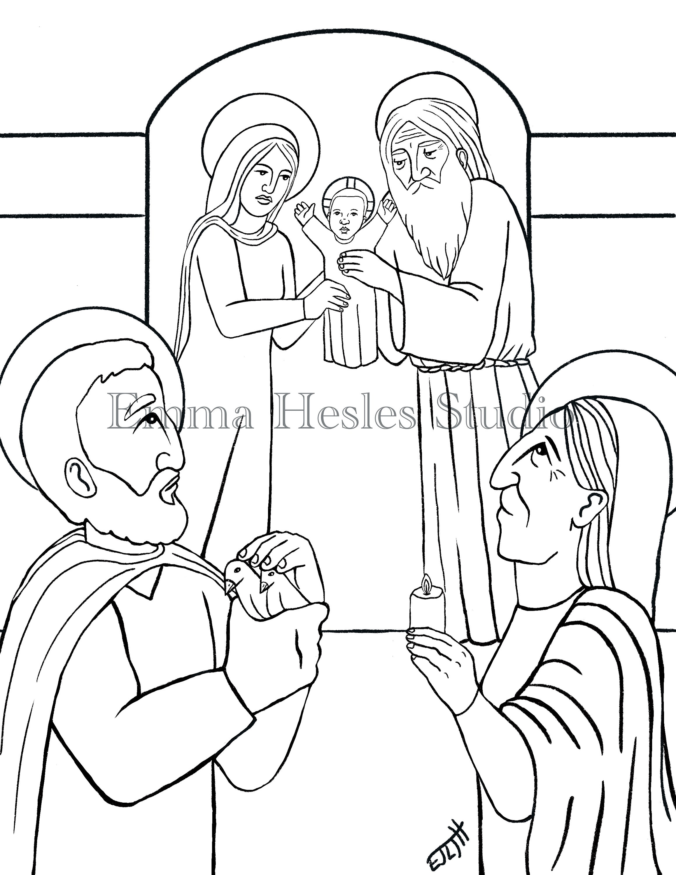The Joyful Mysteries of the Rosary Coloring Pages - Etsy