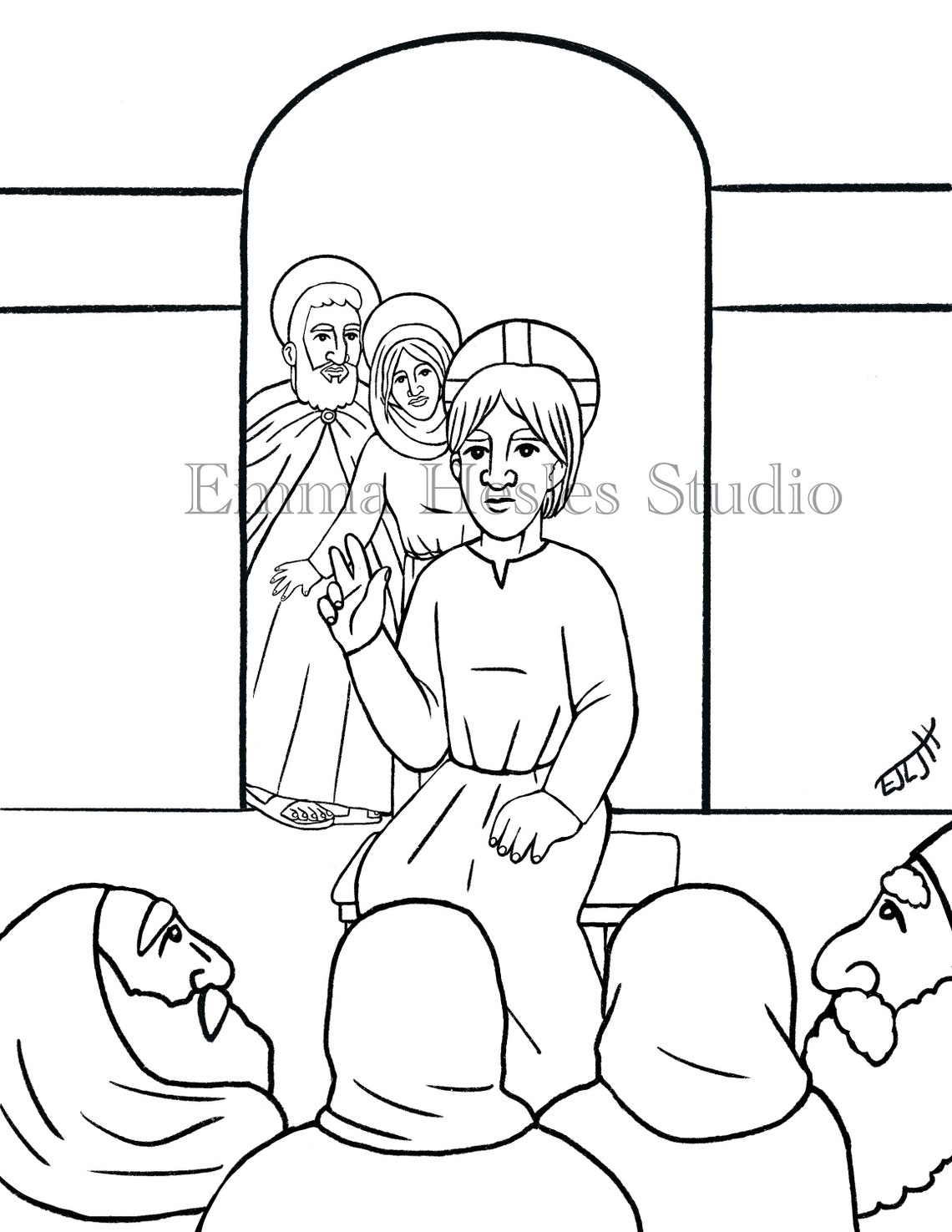 The Joyful Mysteries of the Rosary Coloring Pages - Etsy