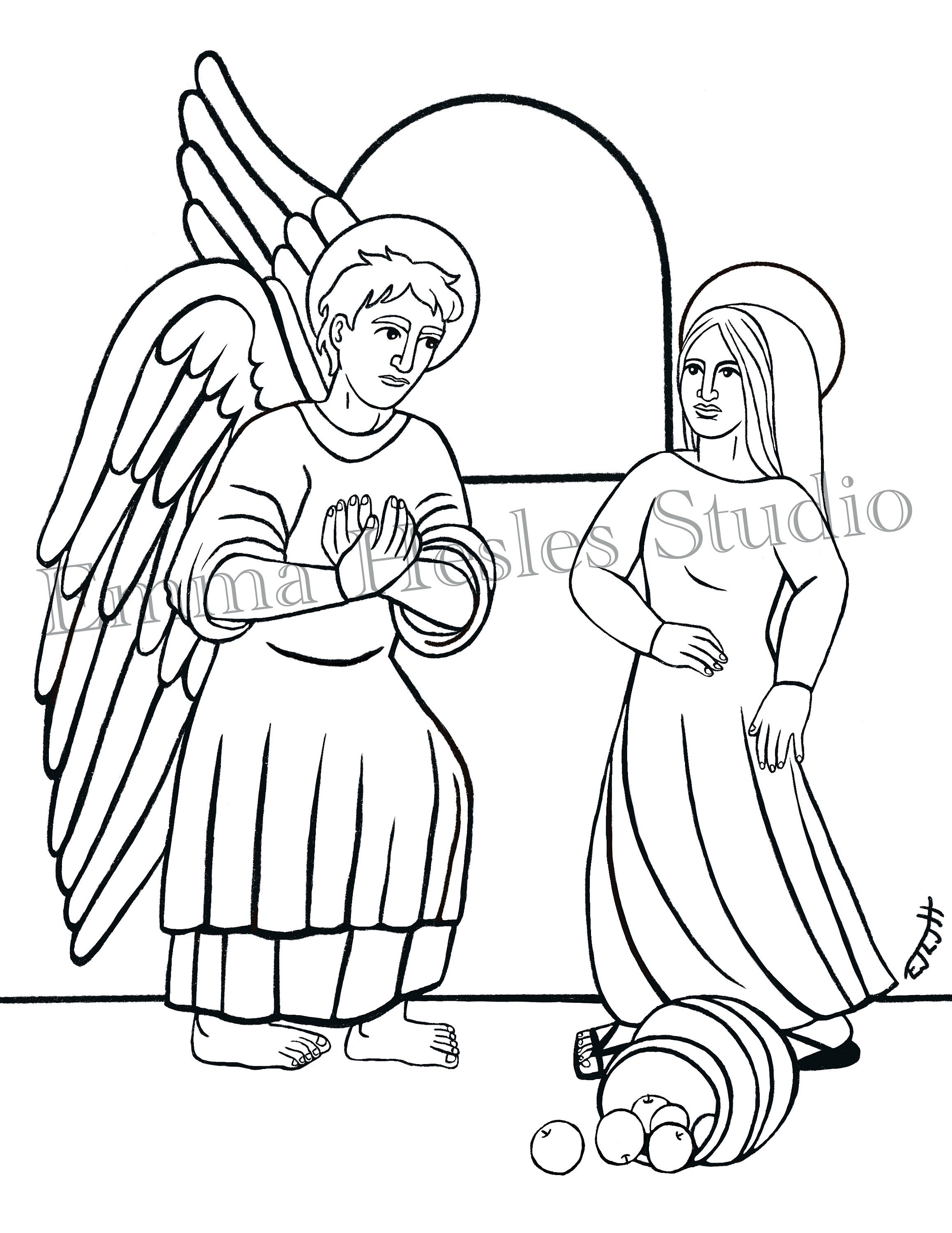 The Joyful Mysteries of the Rosary Coloring Pages - Etsy