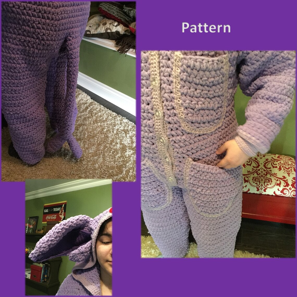 Espeon Onesie Crochet Pattern Ladies XS to XL - Etsy