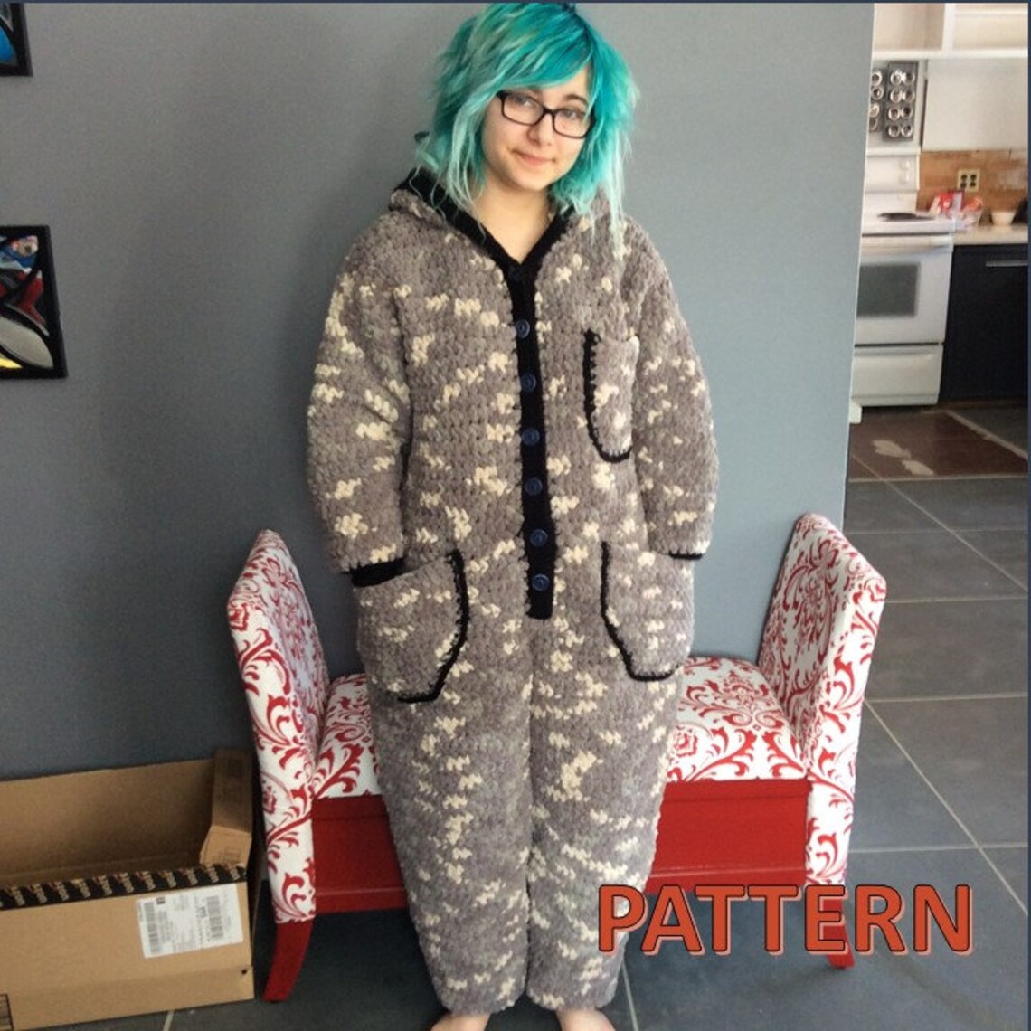 Cozy Adult Onesie Crochet Pattern - Etsy