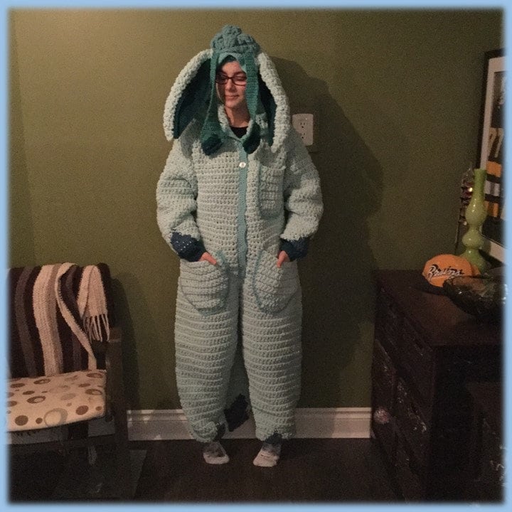 Glaceon Onesie Crochet Pattern Ladies XS to XL - Etsy