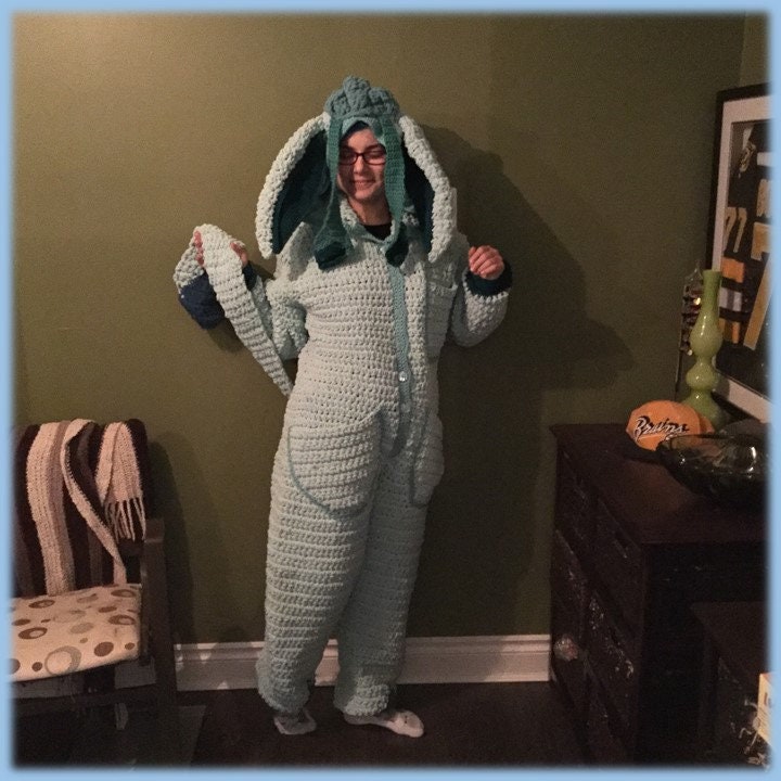 Glaceon Onesie Crochet Pattern Ladies XS to XL - Etsy