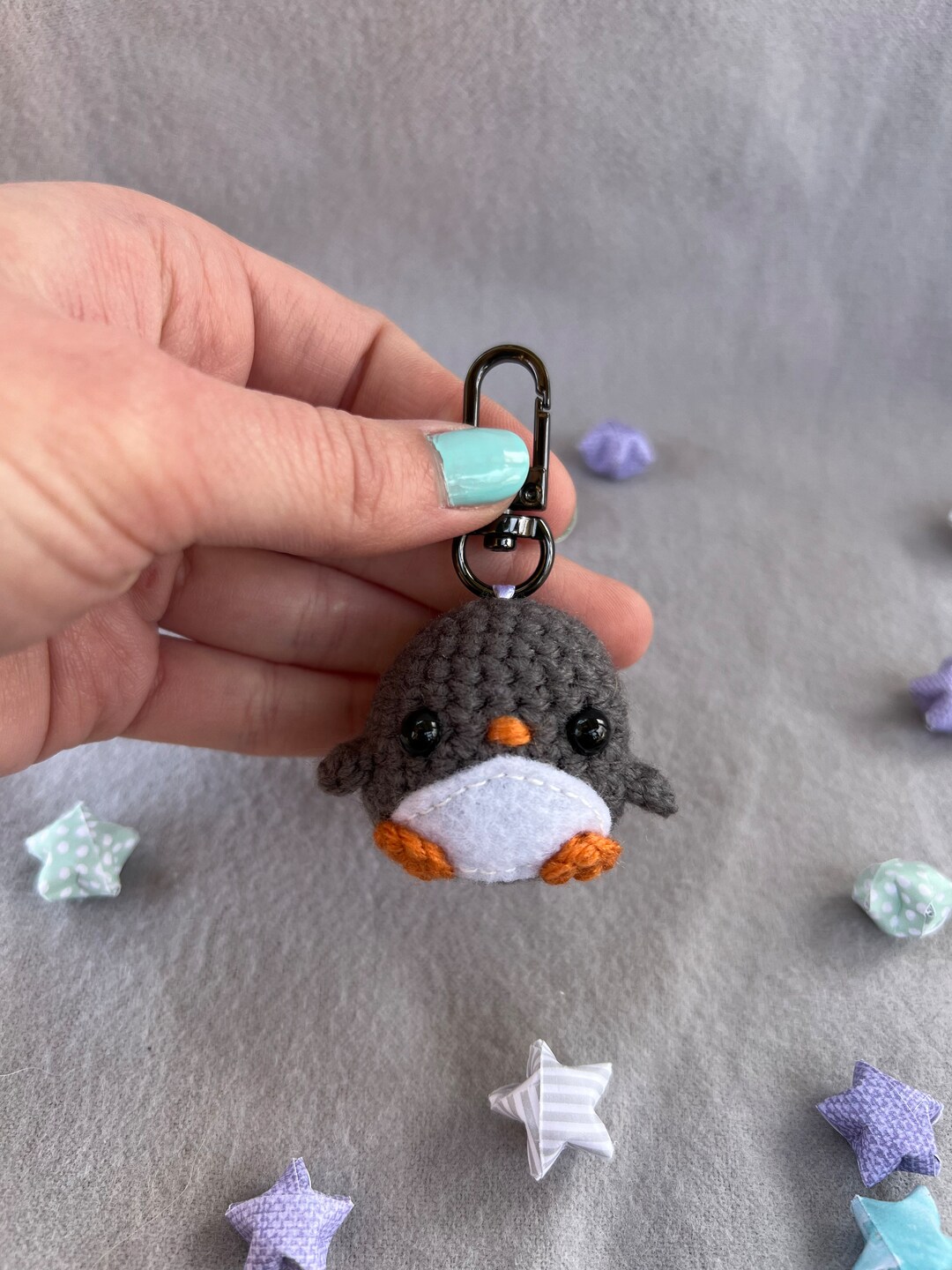 Crochet Penguin Keychain Amigurumi, Penguin Keychain, Crochet Keychain ...