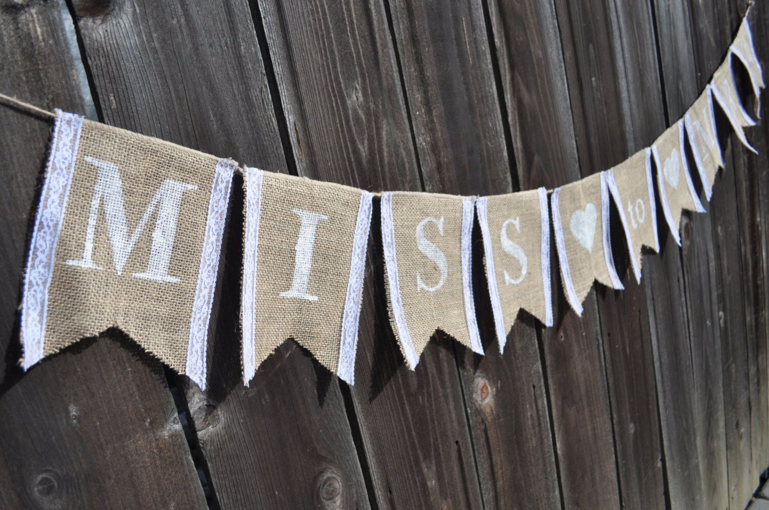 Miss to Mrs Banner Miss to Mrs Burlap Banner Bridal Shower | Etsy
