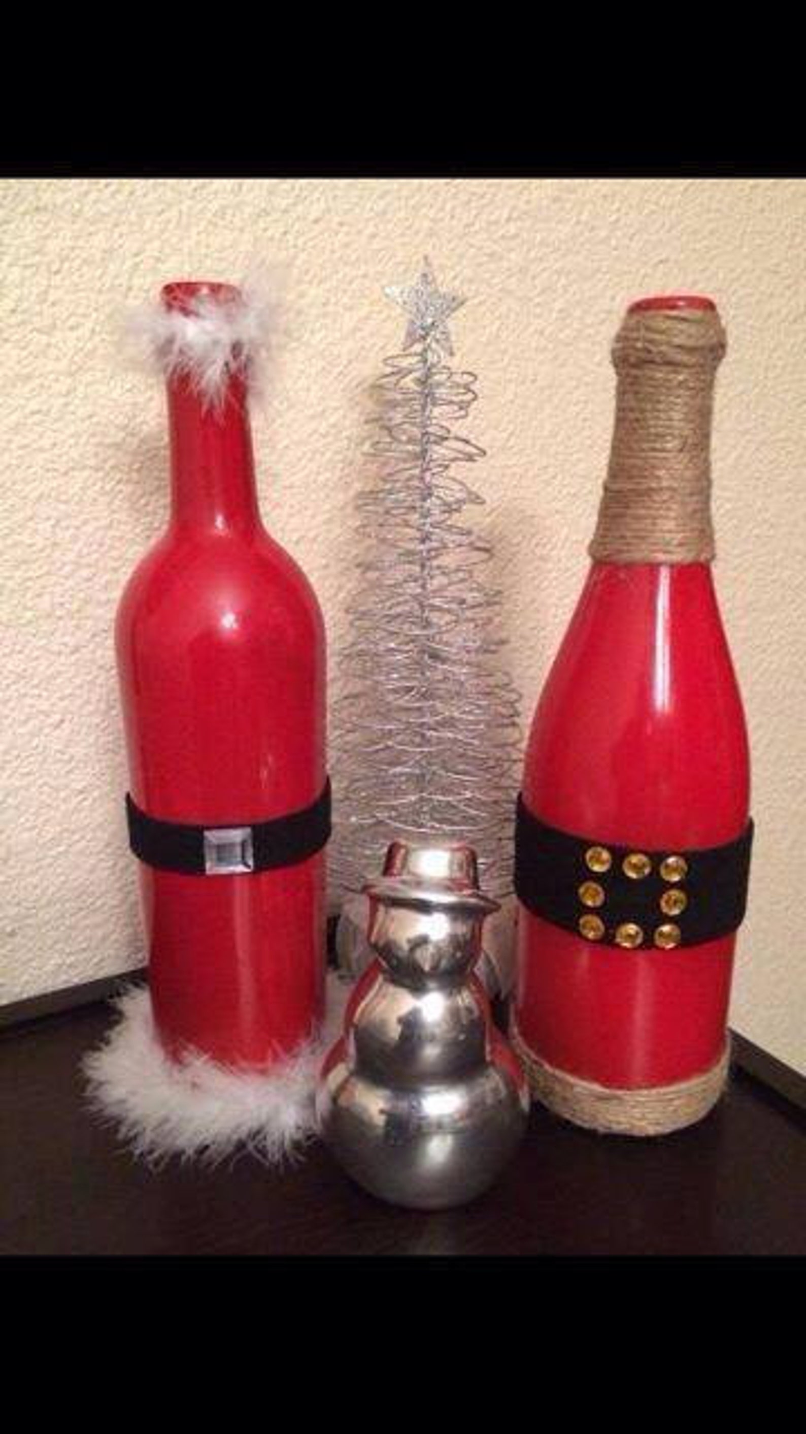 Santa Wine Bottles - Mr & Mrs Claus Wine Bottles - Christmas Wine ...