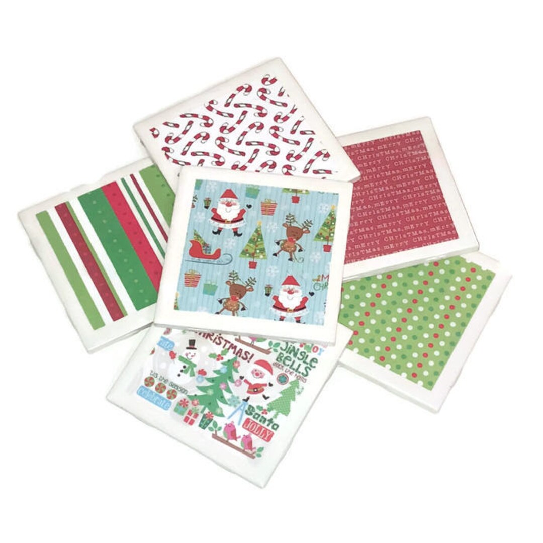 Christmas Coasters - Winter Coasters - Santa Coasters - Christmas Gift ...